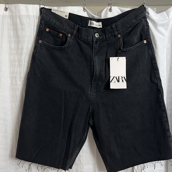 Zara | Shorts | Zara Shadow Black 9s Bermuda Denim Shorts | Poshmark